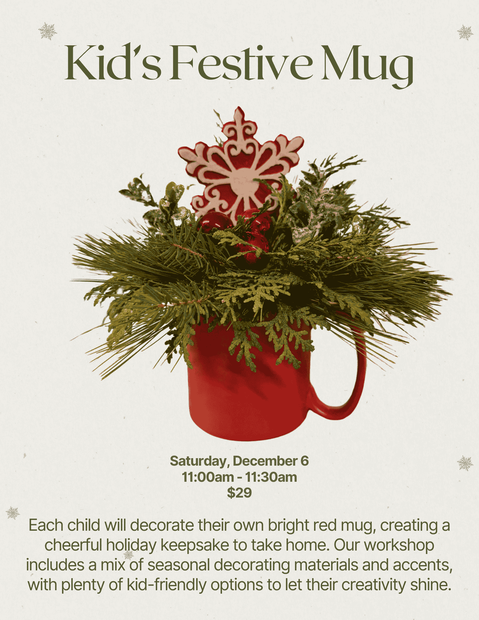 Kid’s Festive Mug - Meadow Acres Garden Centre